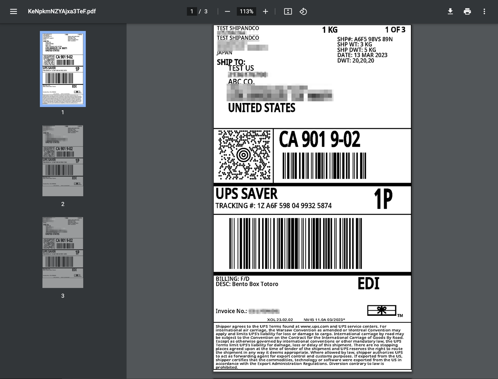 【越境EC】UPSの海外発送に必要な書類の表記を解説！複数個口の出荷の場合の送り状は？
